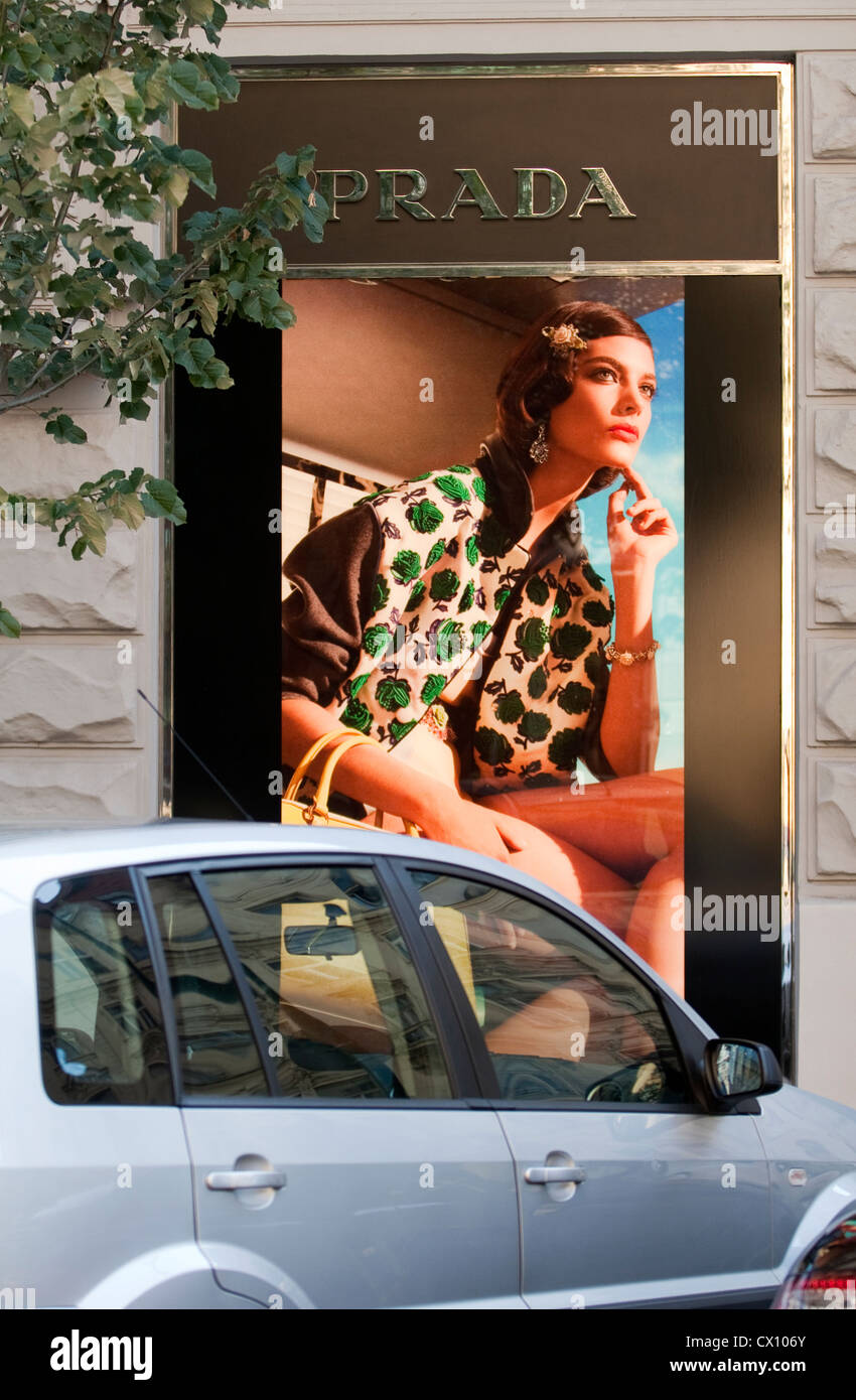 Prada in Parizska Street in Prague, Czech Republic on May 23, 2012 ...