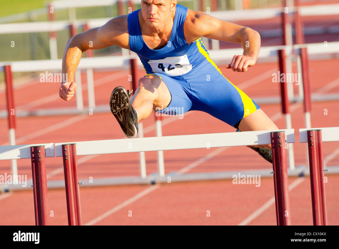 Hurdler men hi-res stock photography and images - Alamy