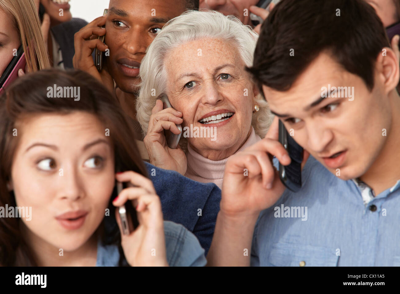 Crowd With Cell Phones High Resolution Stock Photography and Images - Alamy