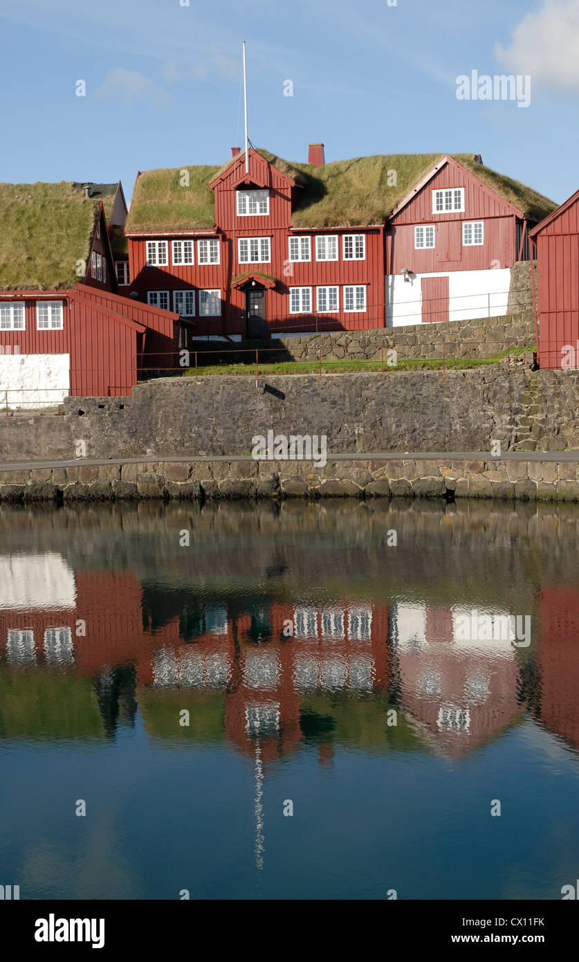 Government buildings, Tinganes peninsular, Torshavn, Faroe islands ...