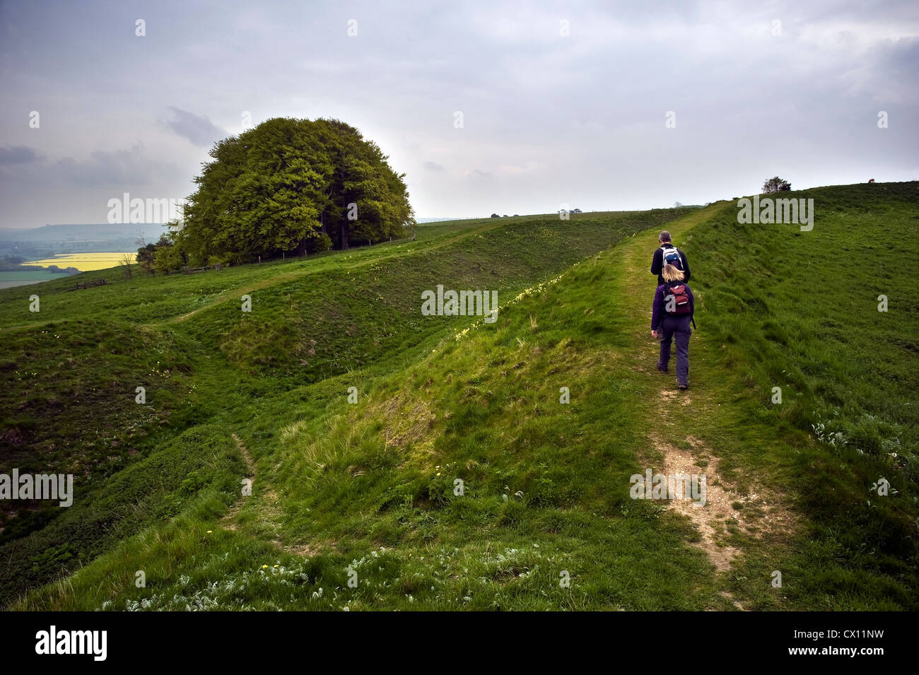 Barbury castle cycling hi-res stock photography and images - Alamy