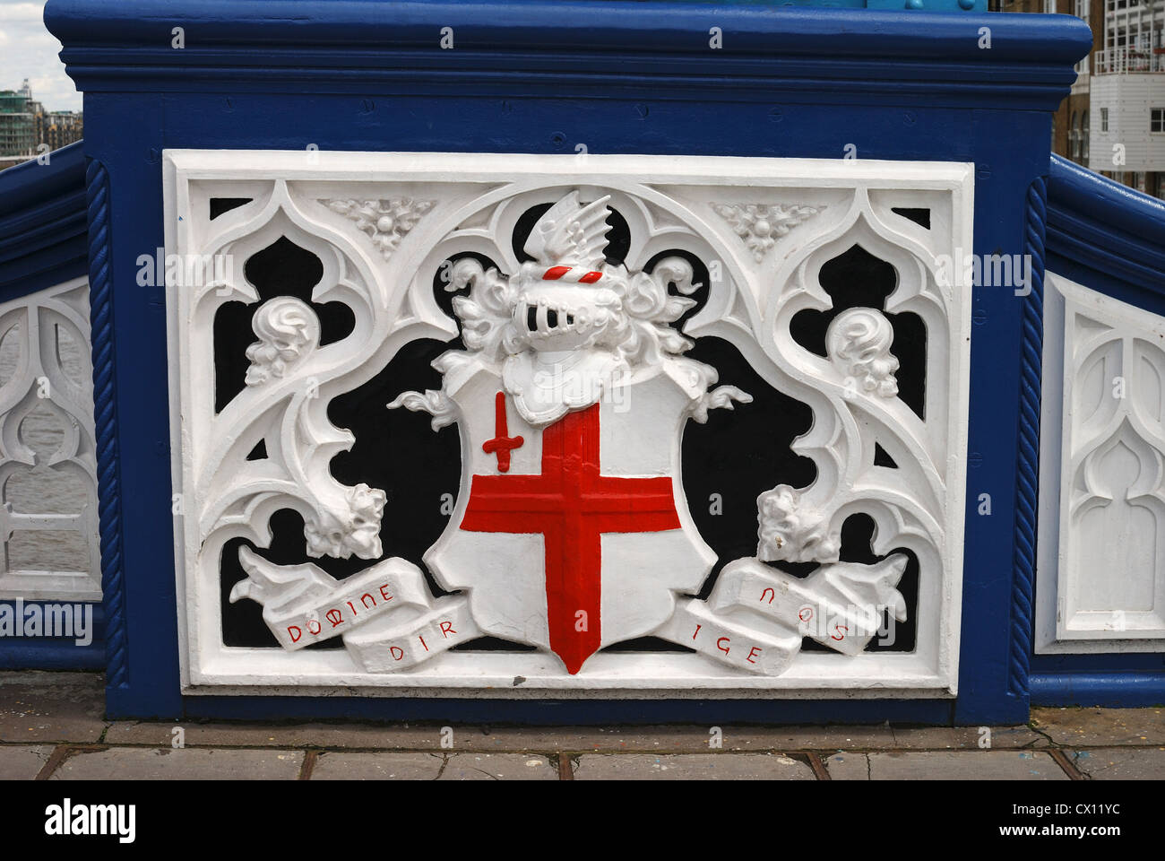 Coat of Arms for the City of London on Tower Bridge. London. England ...