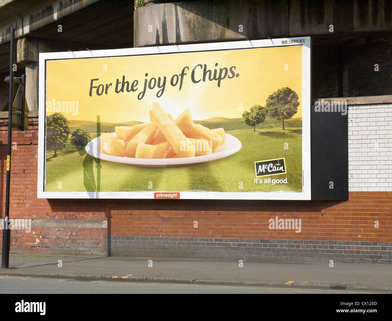 McCain advertising on billboard in Manchester UK Stock Photo - Alamy