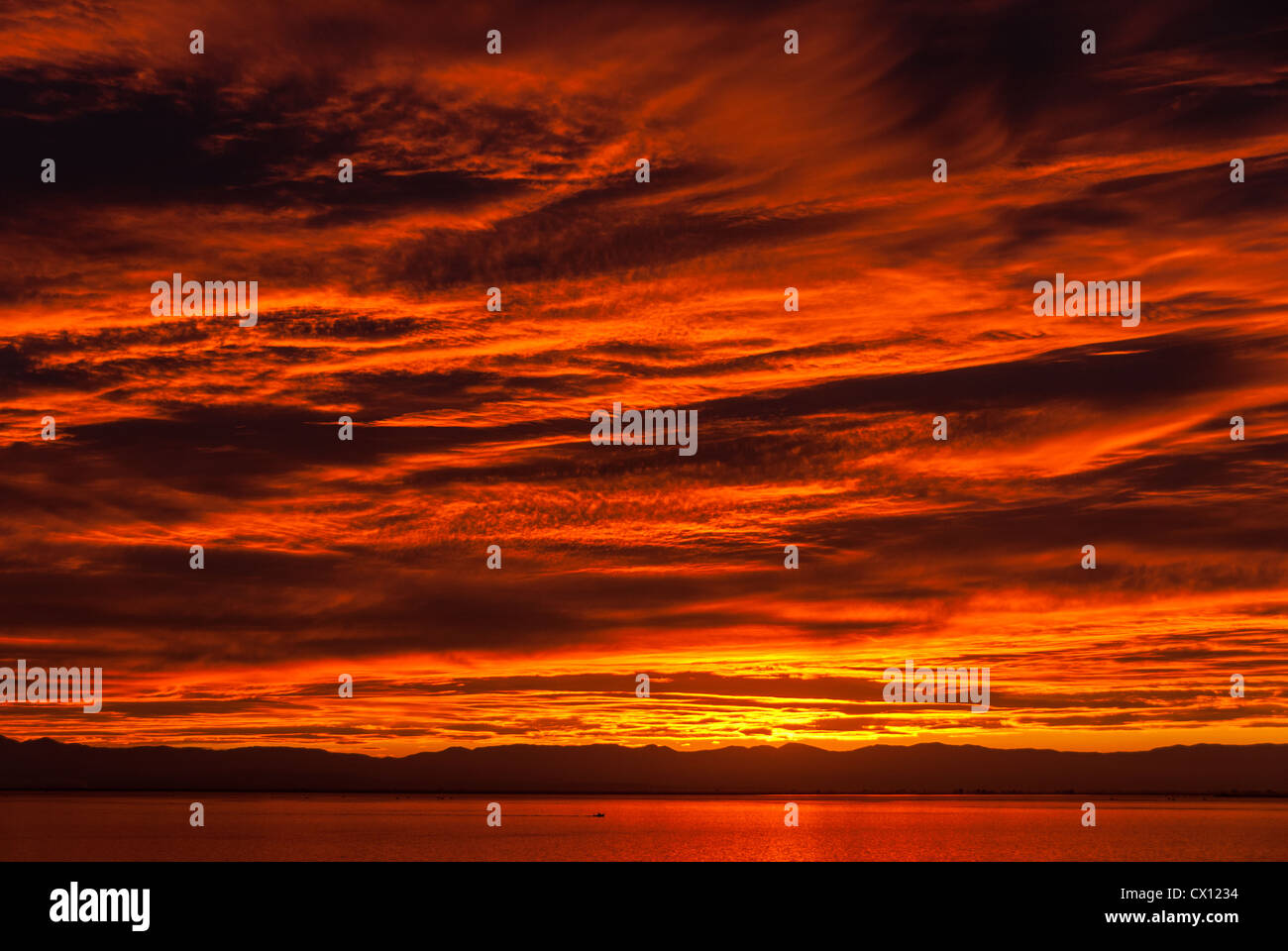 Spectacular sunset after heavy rain Stock Photo - Alamy