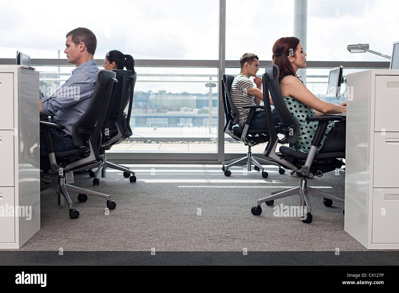Office workstations hi-res stock photography and images - Alamy