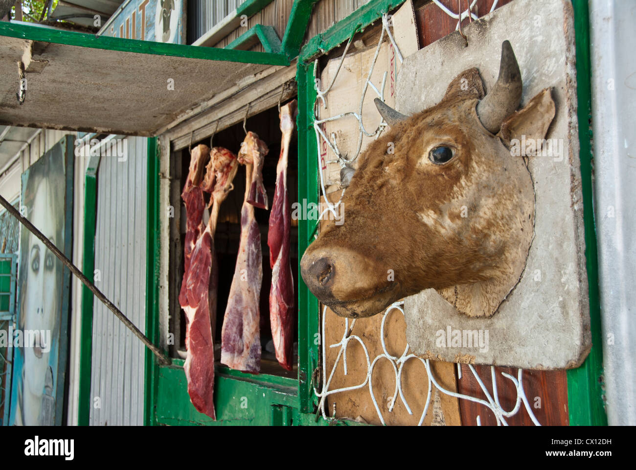 Local Butcher shop, Bukhara, Uzbekistan Stock Photo - Alamy