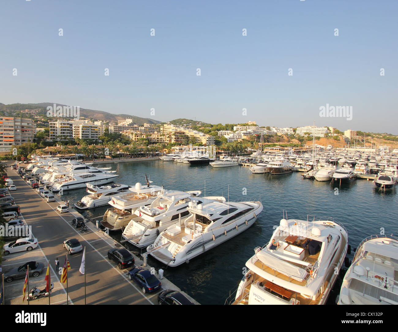 Puerto Portals Marina at late afternoon - luxury superyachts ...