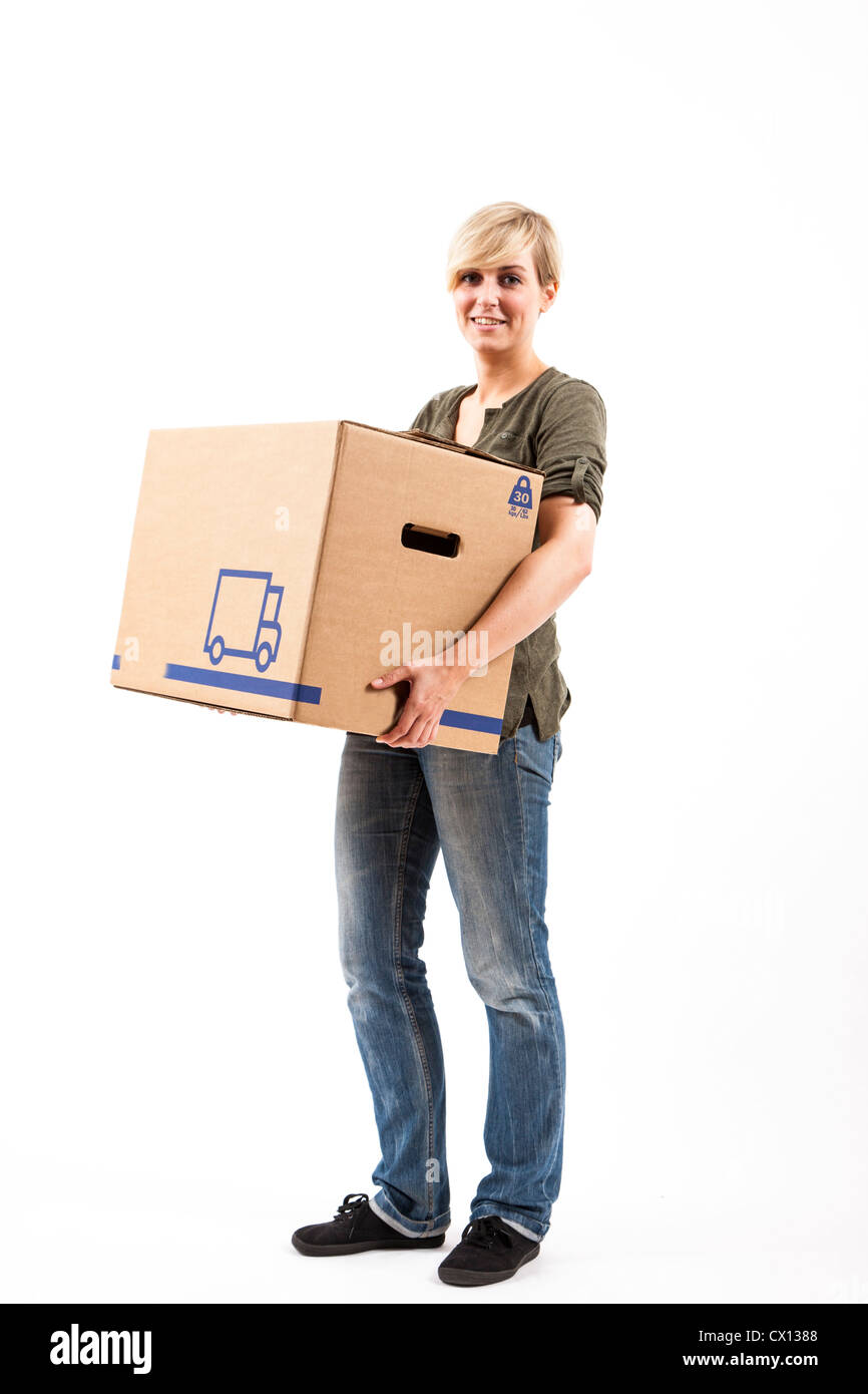 Carrying Moving Boxes