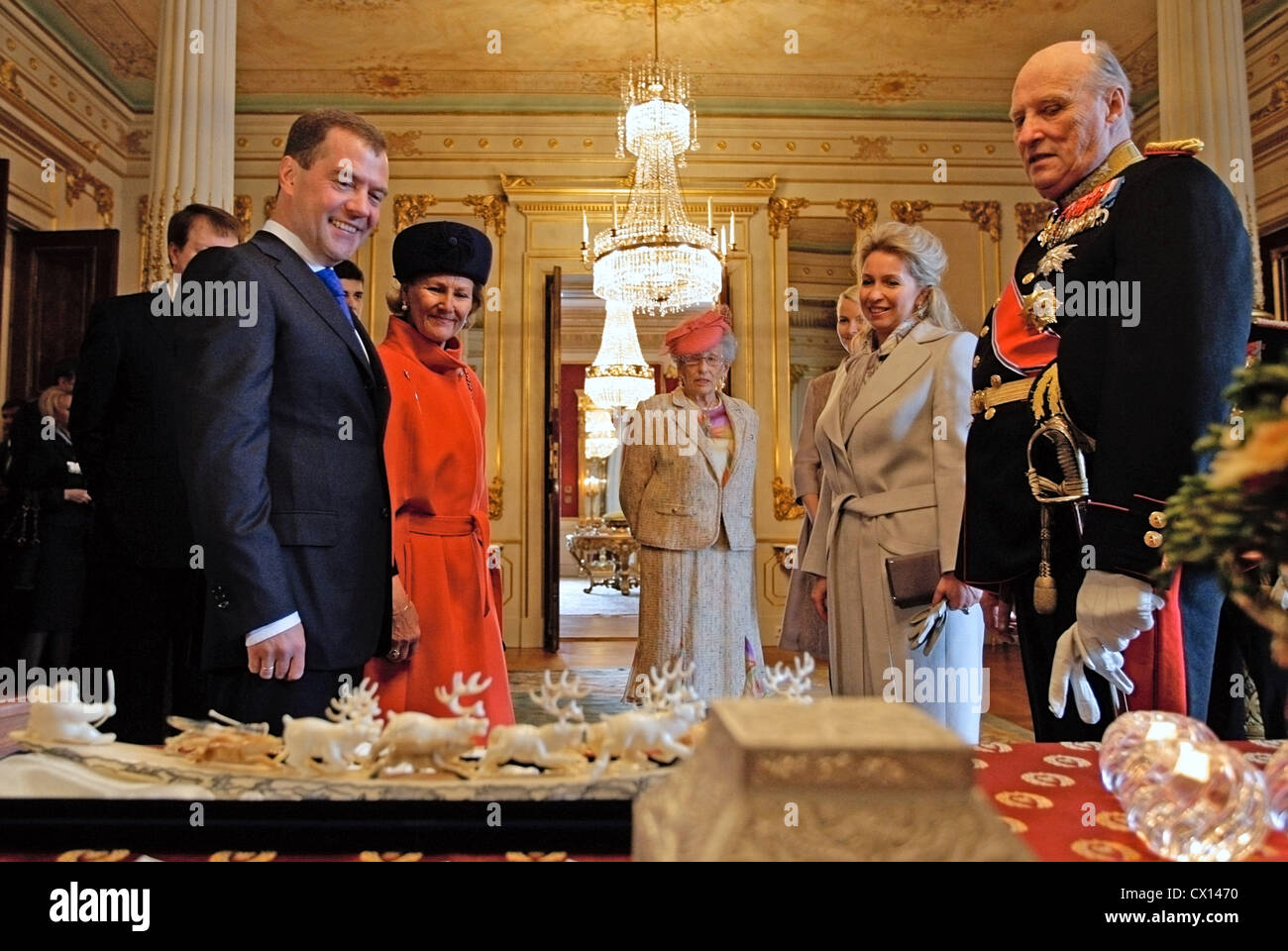 King Harald V And Queen Sonja Of Norway High Resolution Stock ...