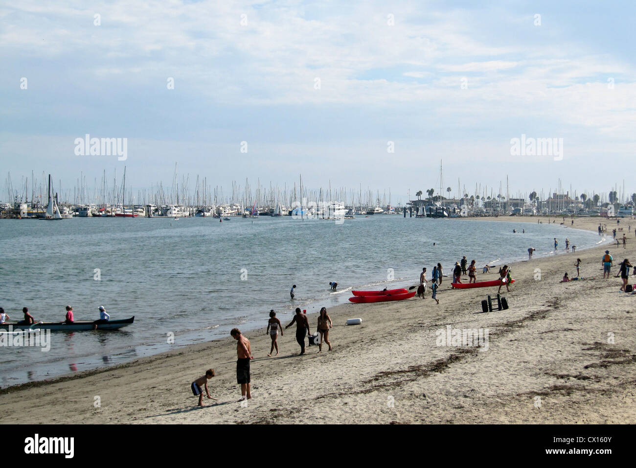 United States of America, California, Santa Barbara beach Stock Photo ...