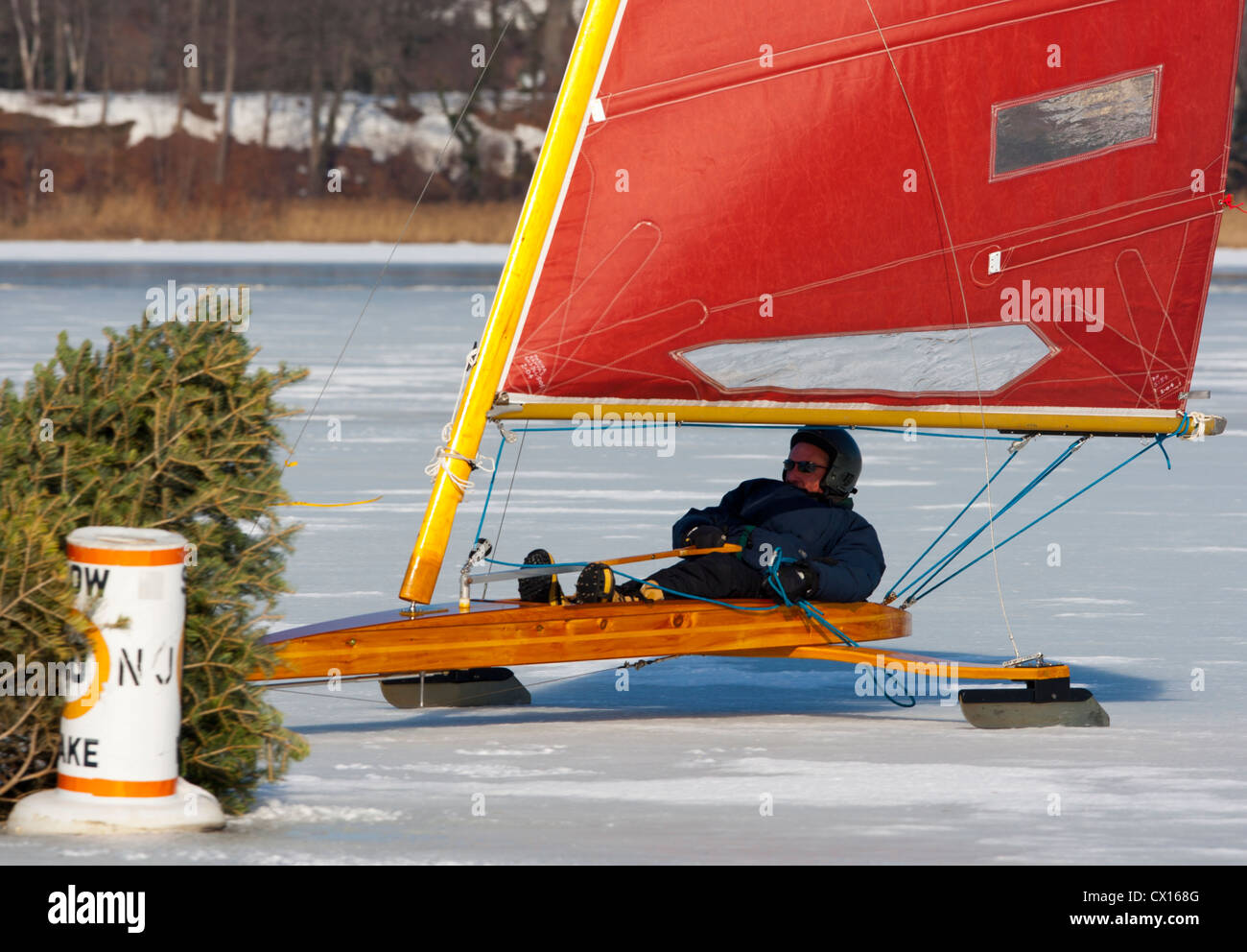 Ice Boating on the Navesink River in New Jersey Stock Photo - Alamy