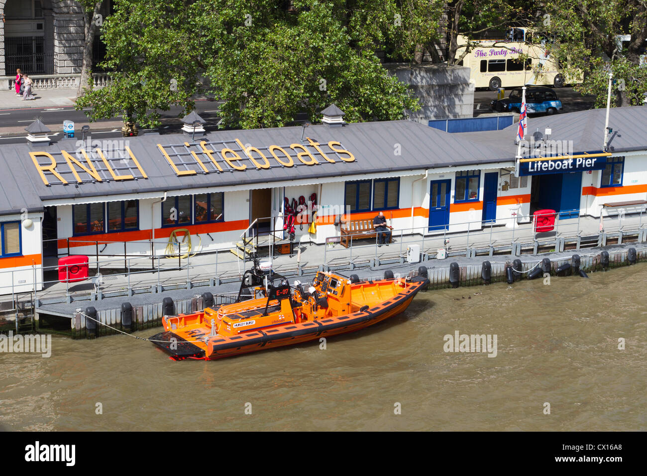 RNLI Lifeboat station, River Thames, London, England, UK Stock Photo ...
