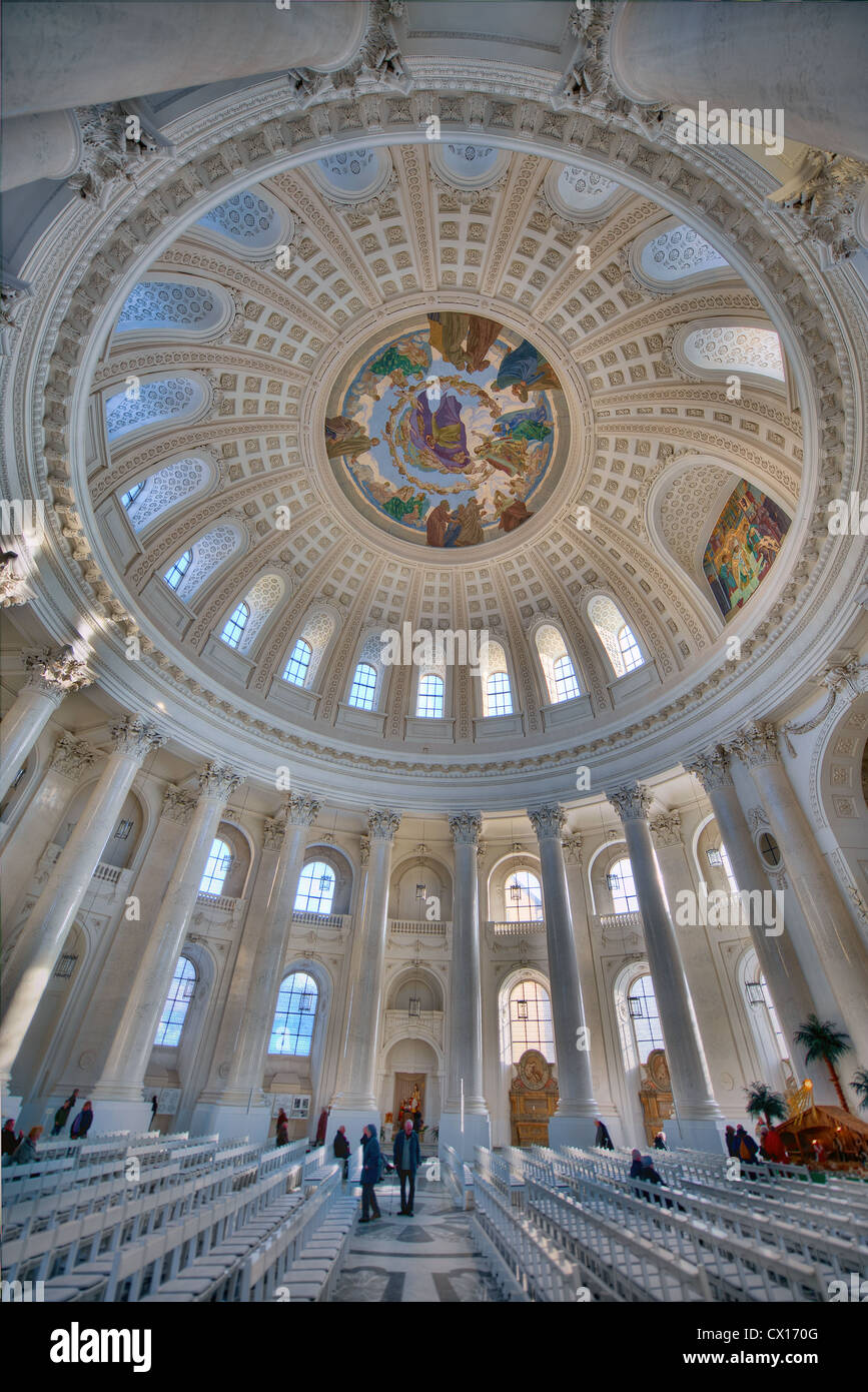 The great Baroque dome of the Benedictine Abbey of St Blaise in the ...