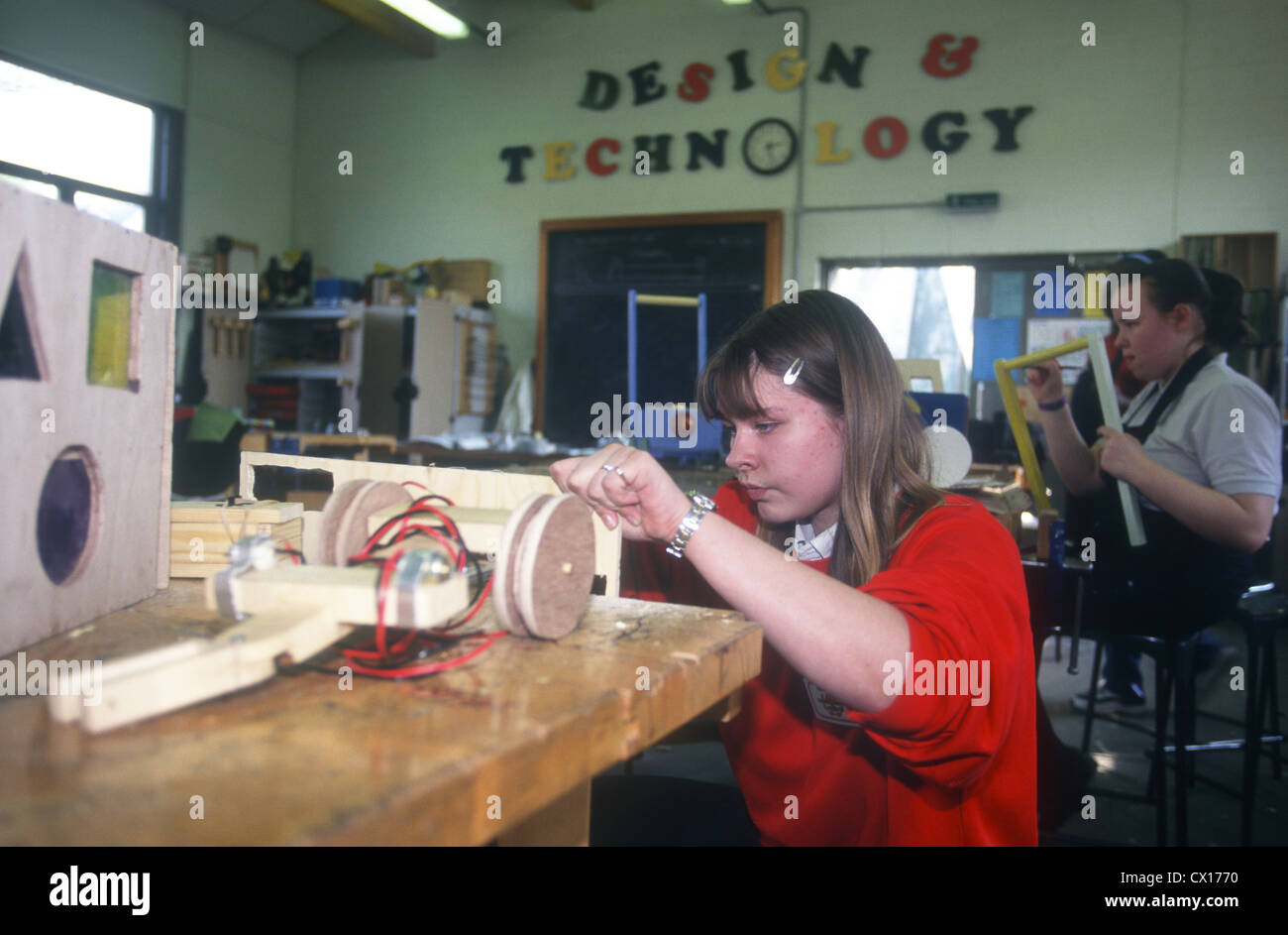 Secondary school pupils in Design & Technology lesson, Southwark ...