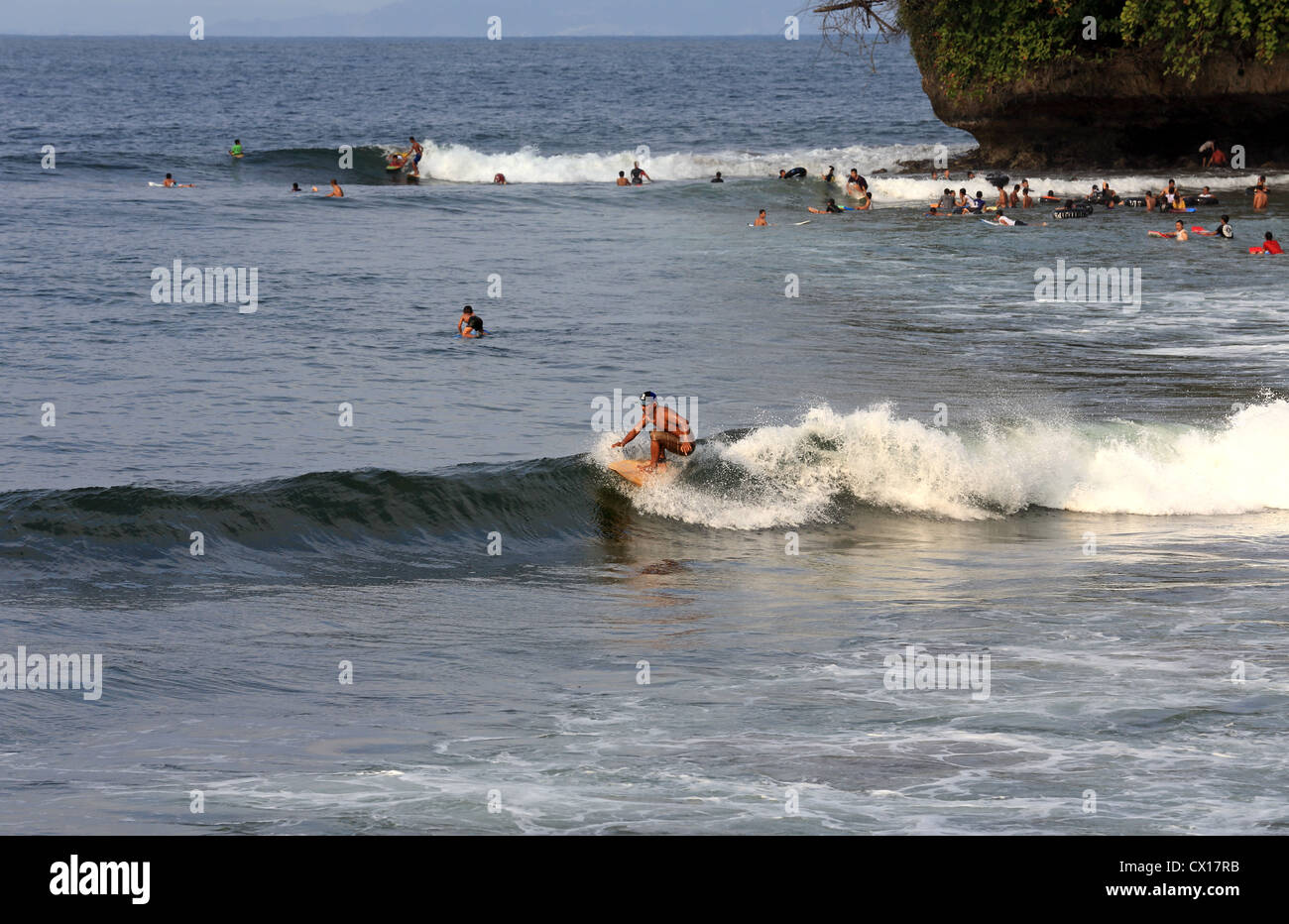 Sea waves surf swimmers bathers hi-res stock photography and images - Alamy