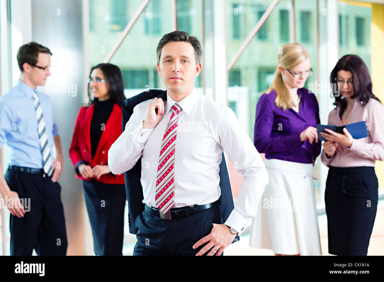 Business people or team in office, a man is looking to the viewer Stock ...