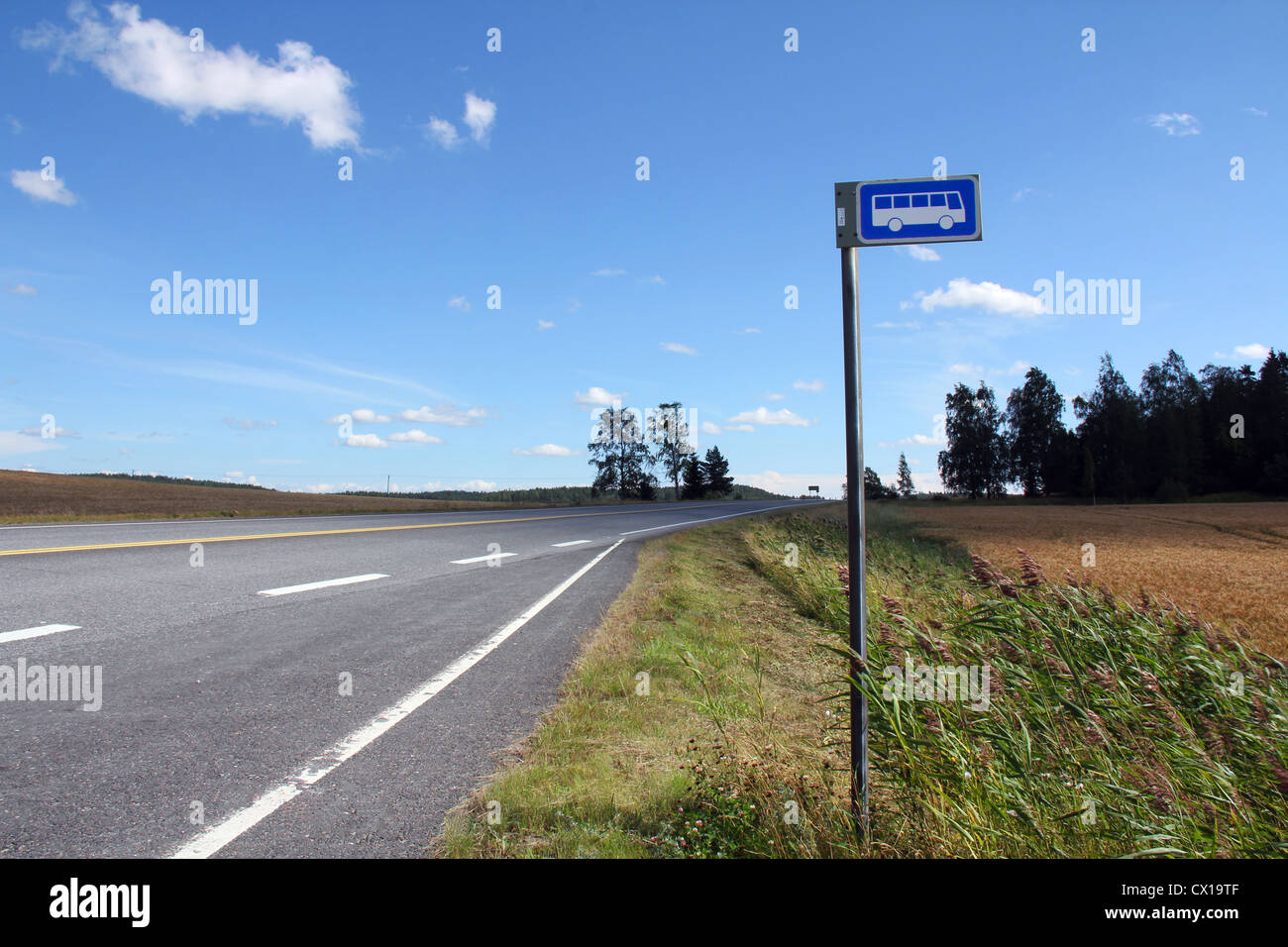 Bus stop sign finland hi-res stock photography and images - Alamy