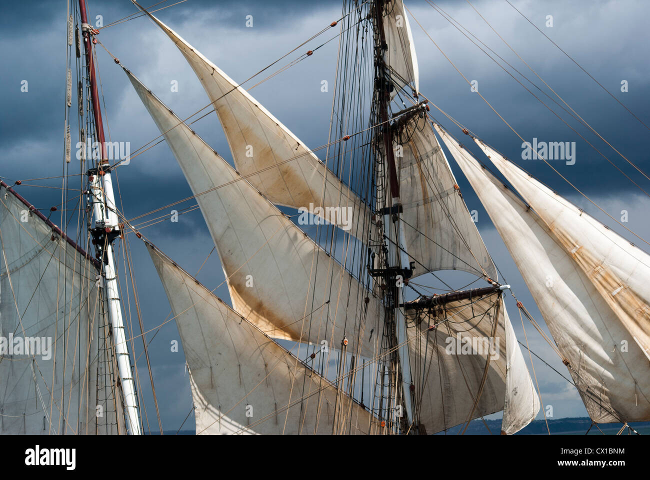 Tall Ship, the Sailing Vessel and Cargo Ship, Brigadine Tres Hombres ...