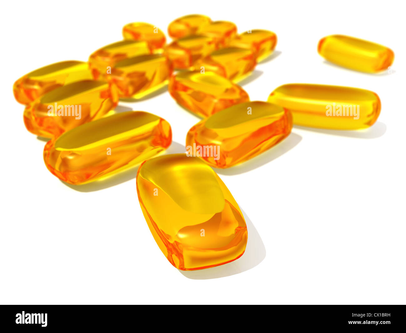Gel capsule pill. Shallow DOF. Focus on first pill Stock Photo - Alamy