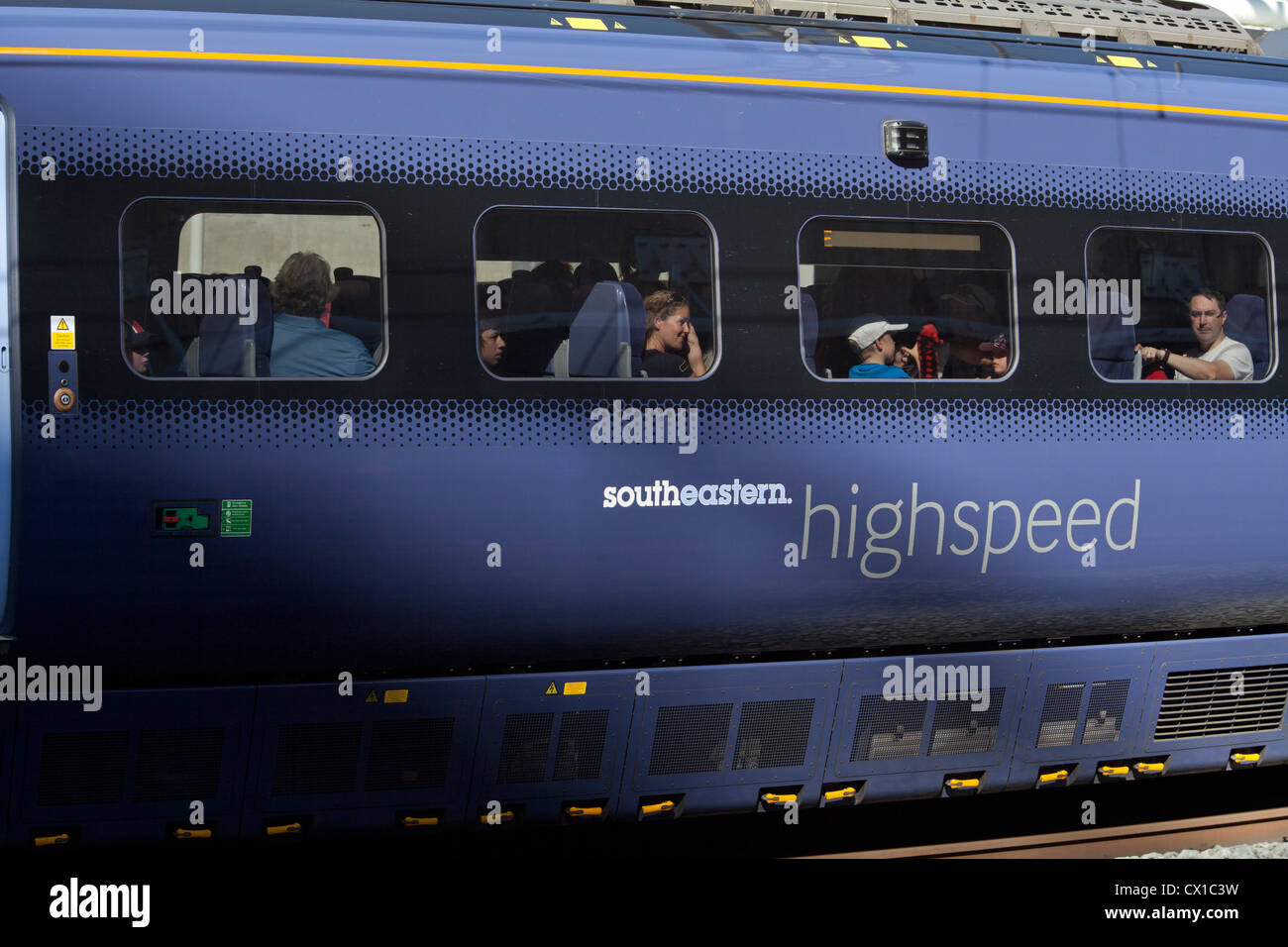 High speed Javelin train linking Olympic Stadium to St. Pancras during ...