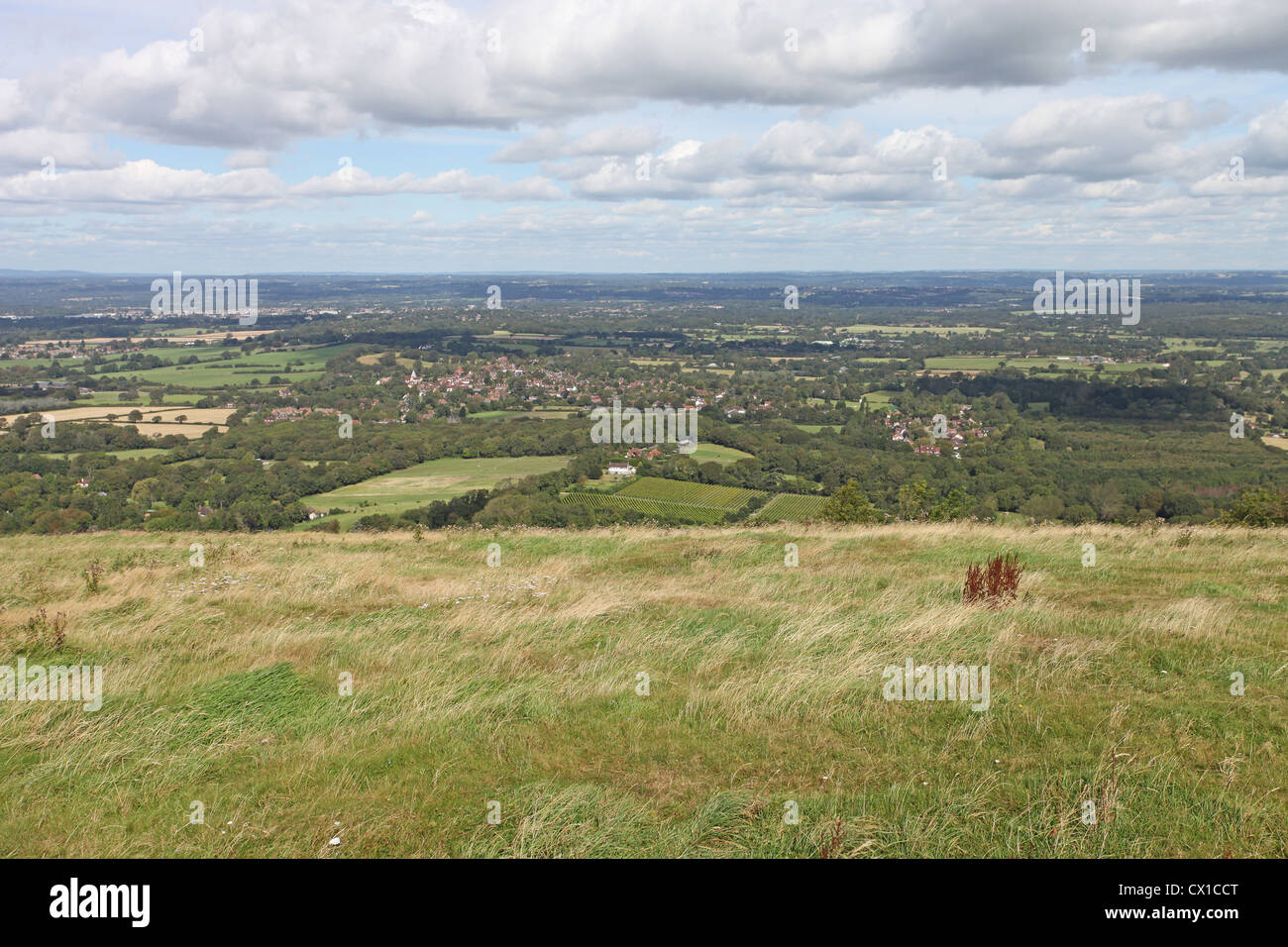 View of the villages of Ditchling and Westmeston East Sussex, from ...