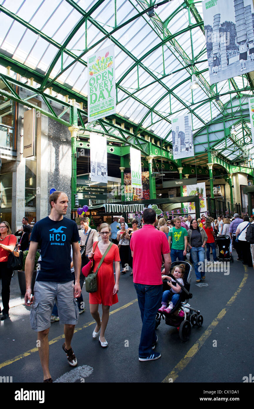 The interior of Borough Market in London Stock Photo - Alamy