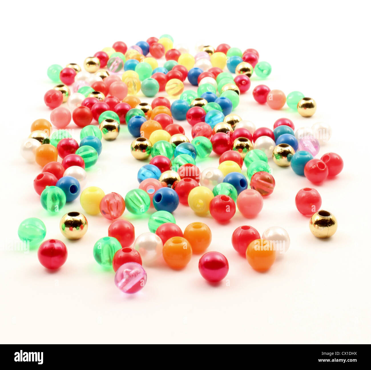 Spheres of plastic over a white background Stock Photo - Alamy