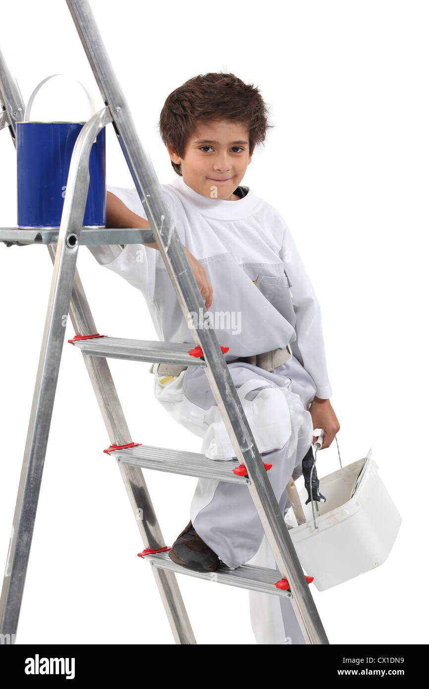 Young boy painting Stock Photo - Alamy Young boy painting Stock Photo - Alamy