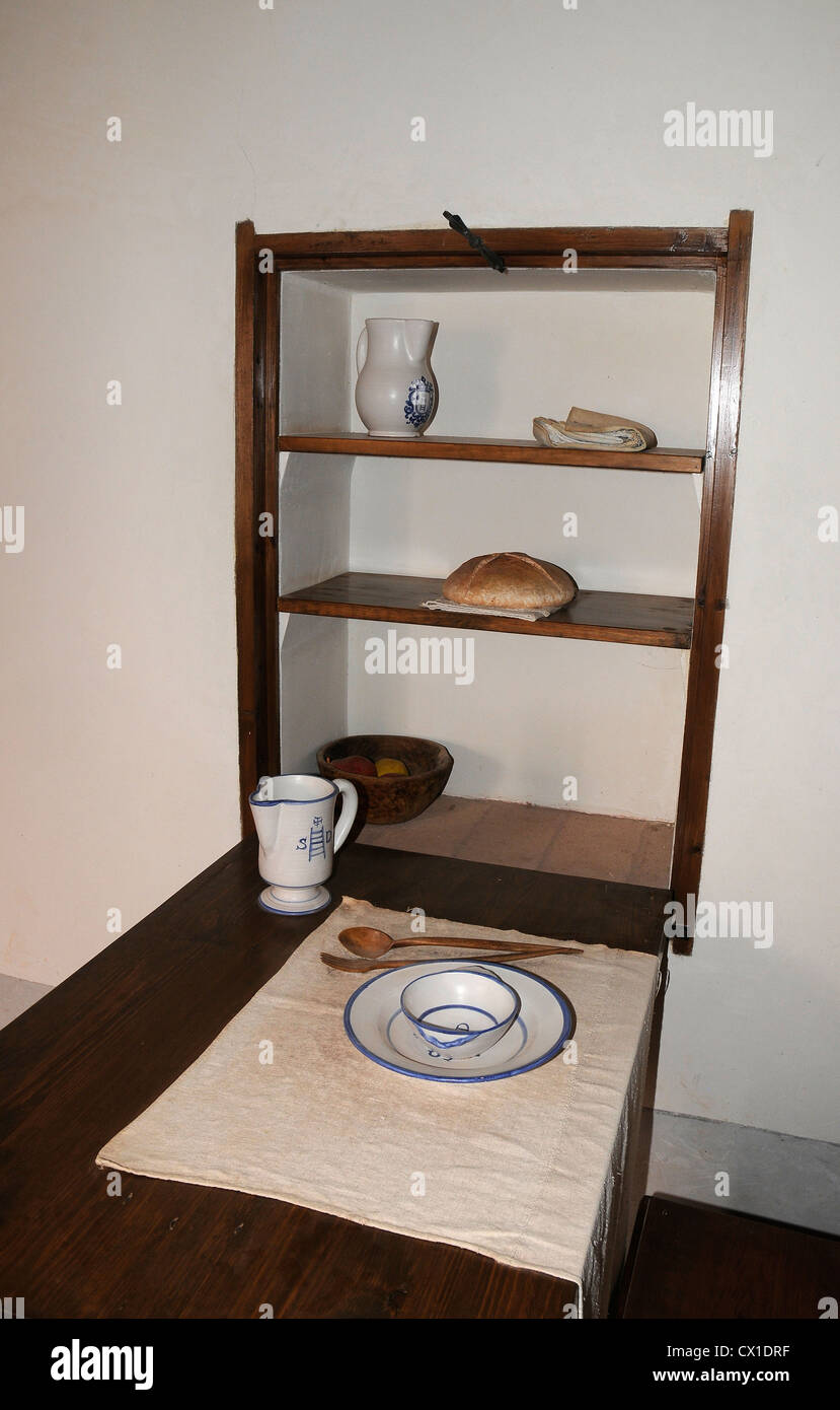 Carthusian monk room Stock Photo - Alamy