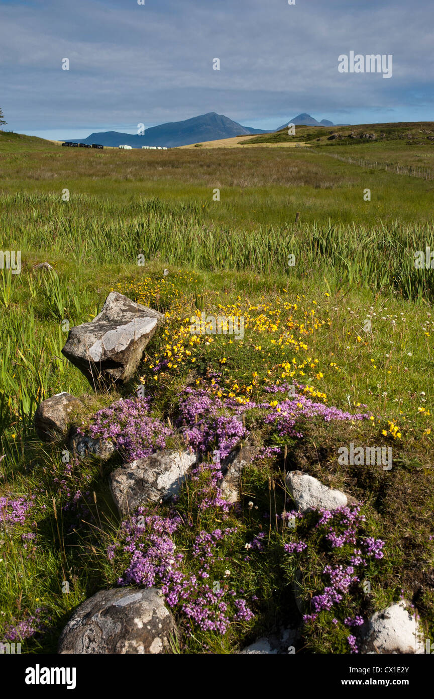Isle of Muck looking across to Eigg, west coast of Scotland, UK Stock ...