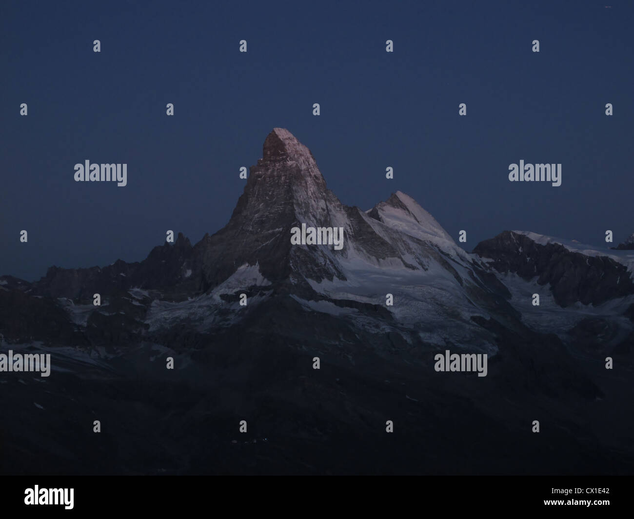 Matterhorn In The Moonlight Stock Photo - Alamy