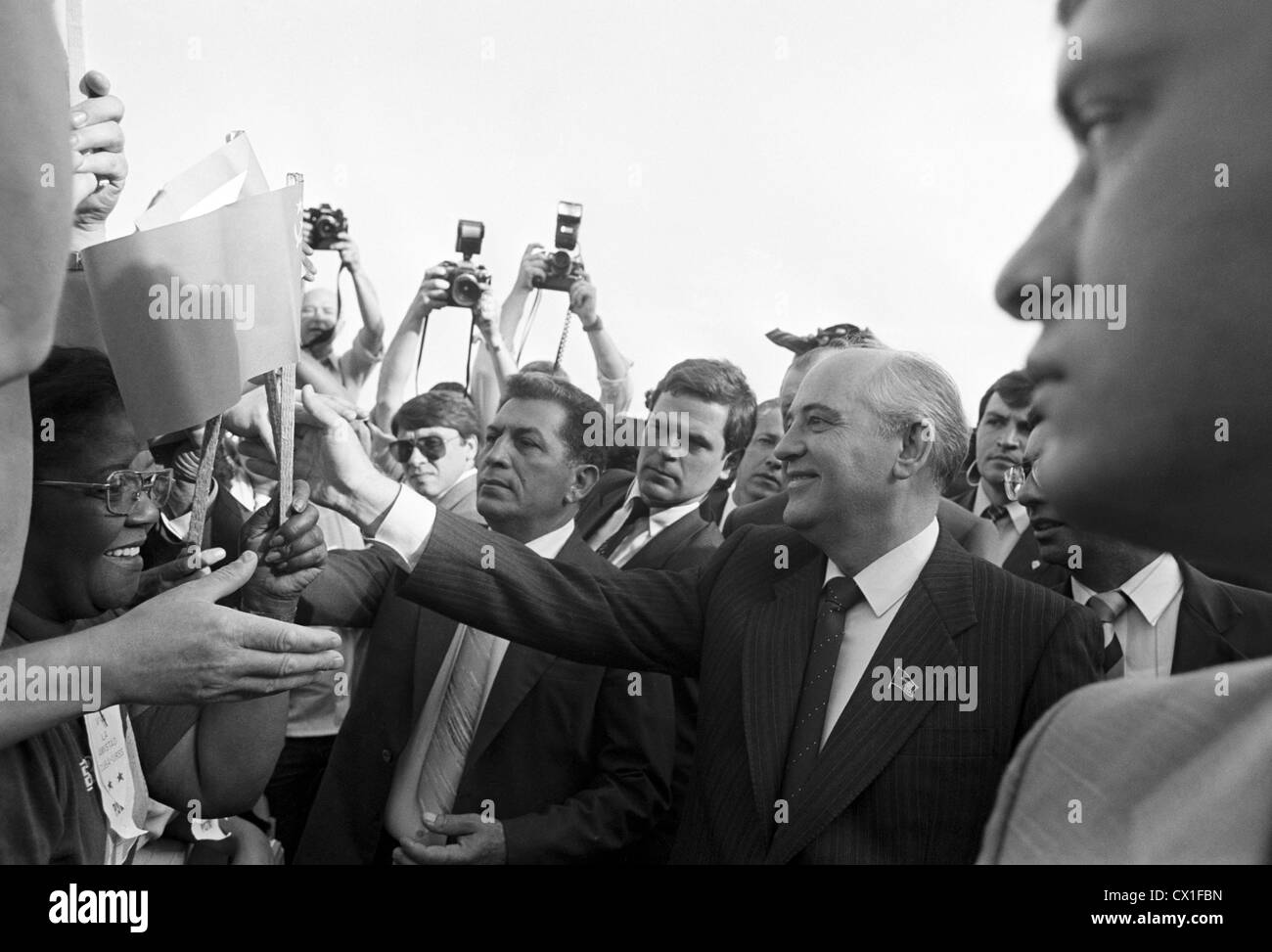 Soviet Leader Gorbachev Black and White Stock Photos & Images - Alamy