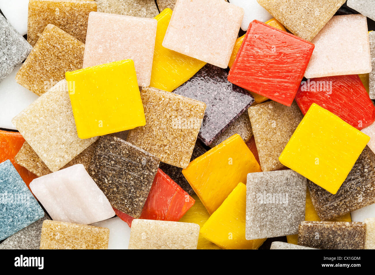 random background of colorful square glass mosaic tiles Stock Photo - Alamy