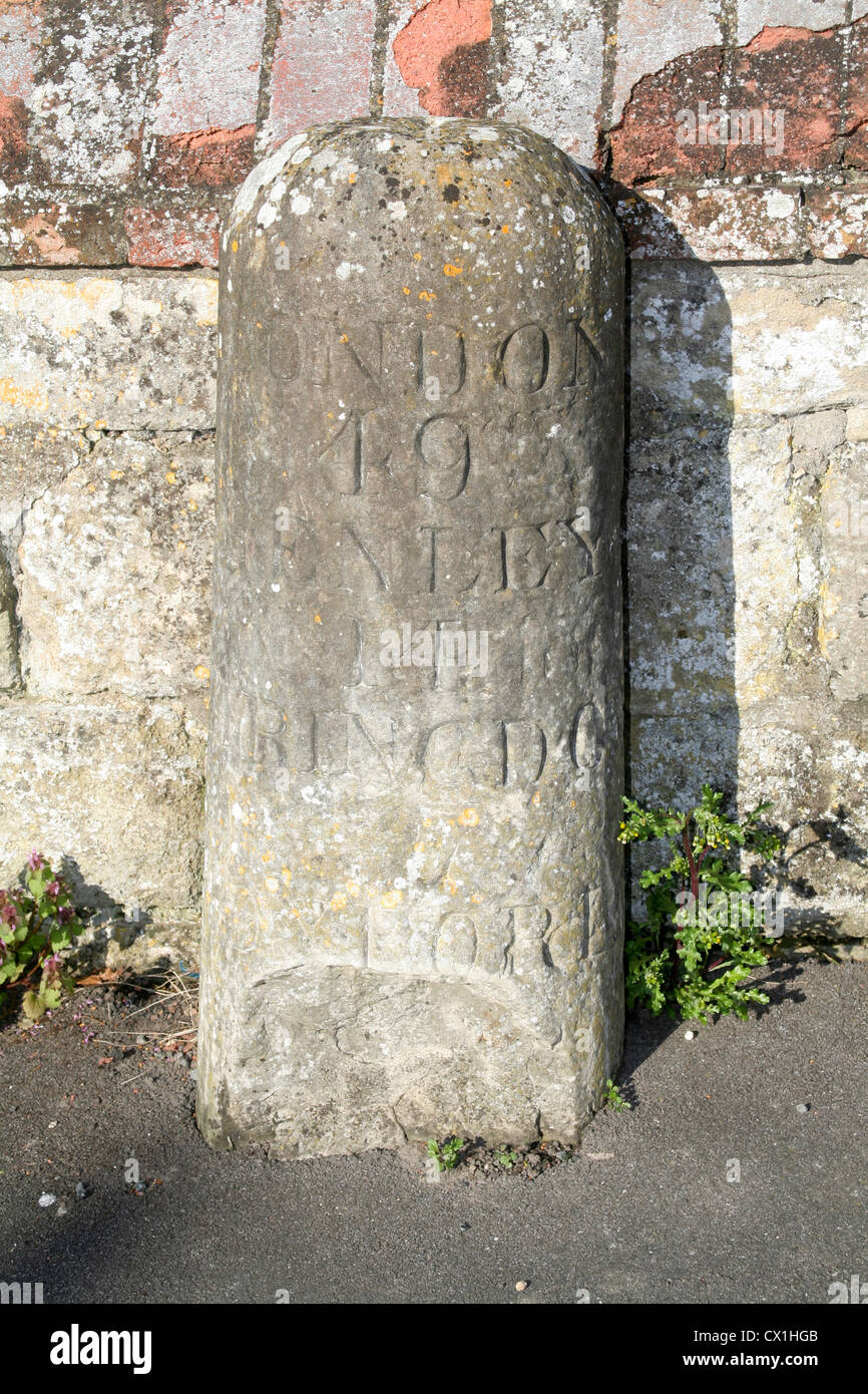 Milestone Dorchester on Thames Oxfordshire England UK Stock Photo - Alamy