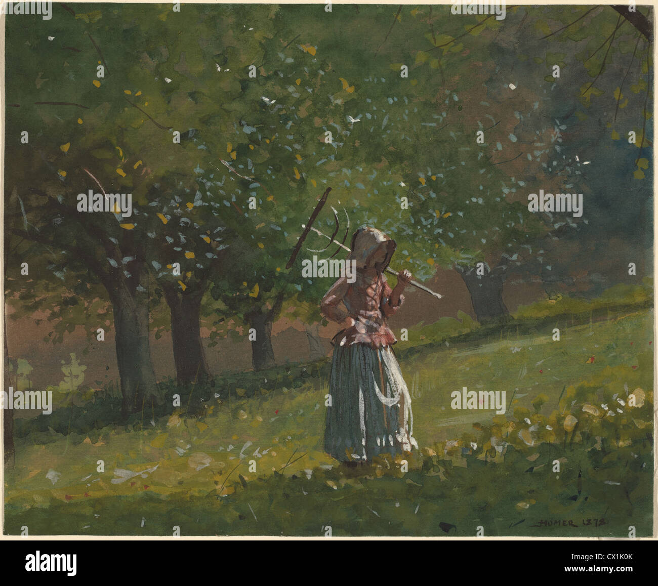 Winslow Homer, Girl with Hay Rake, American, 1836 - 1910, 1878 ...