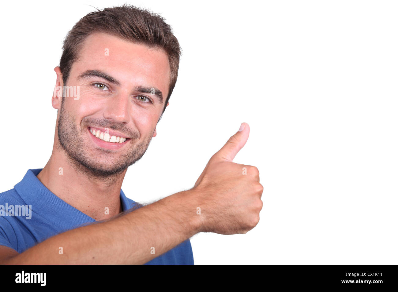 guy with thumbs up Stock Photo - Alamy