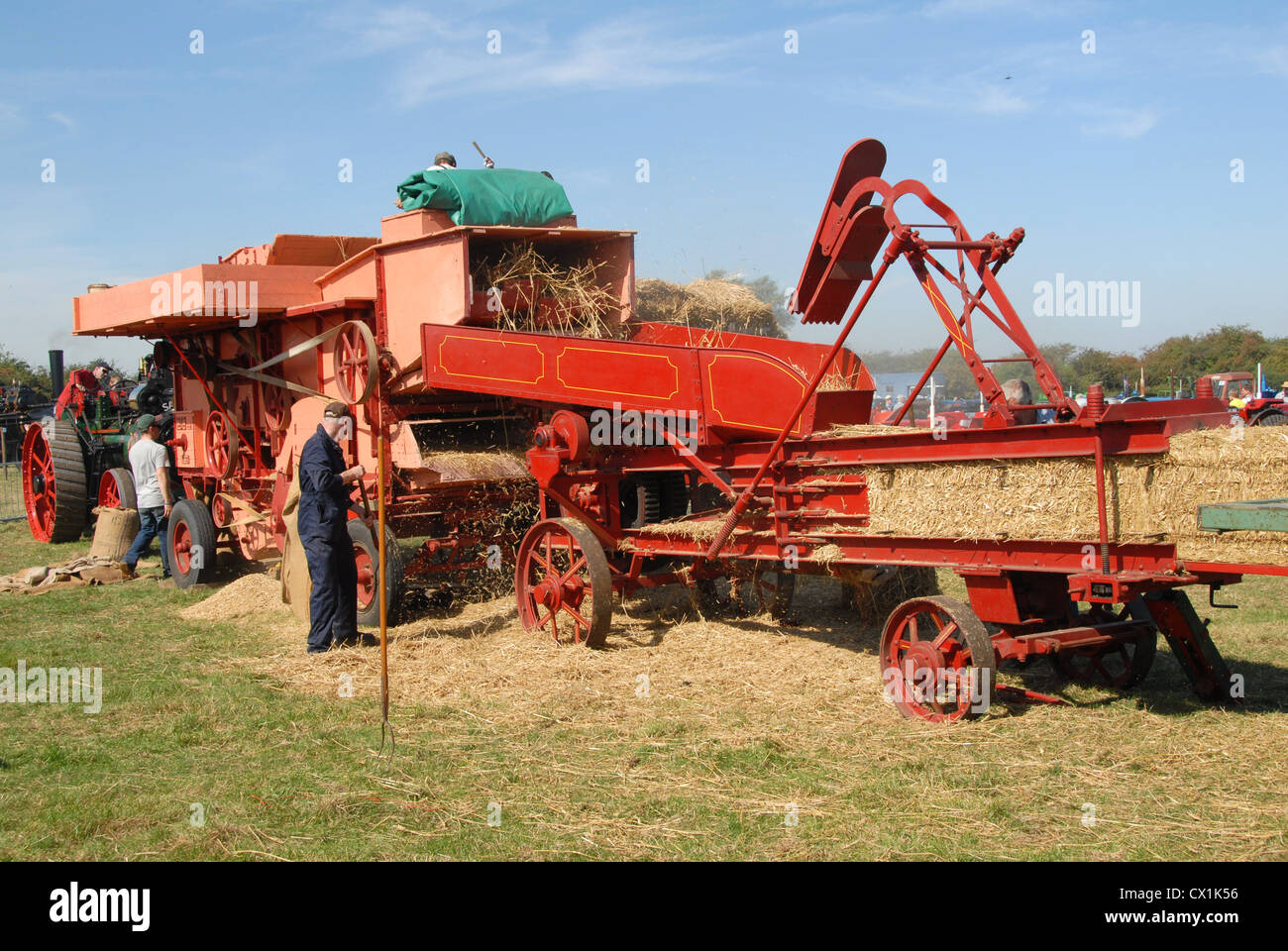 Steam Threshing demonstration Stock Photo - Alamy