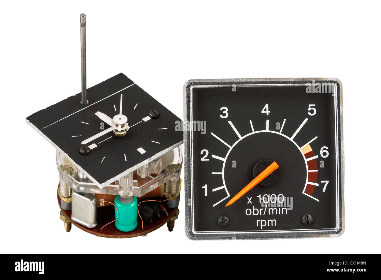 Vintage automobile clock hi-res stock photography and images - Alamy