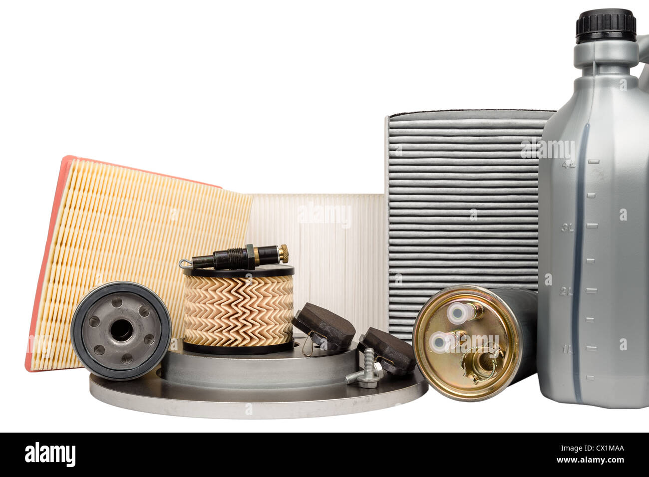 Set of automotive spare parts Stock Photo - Alamy