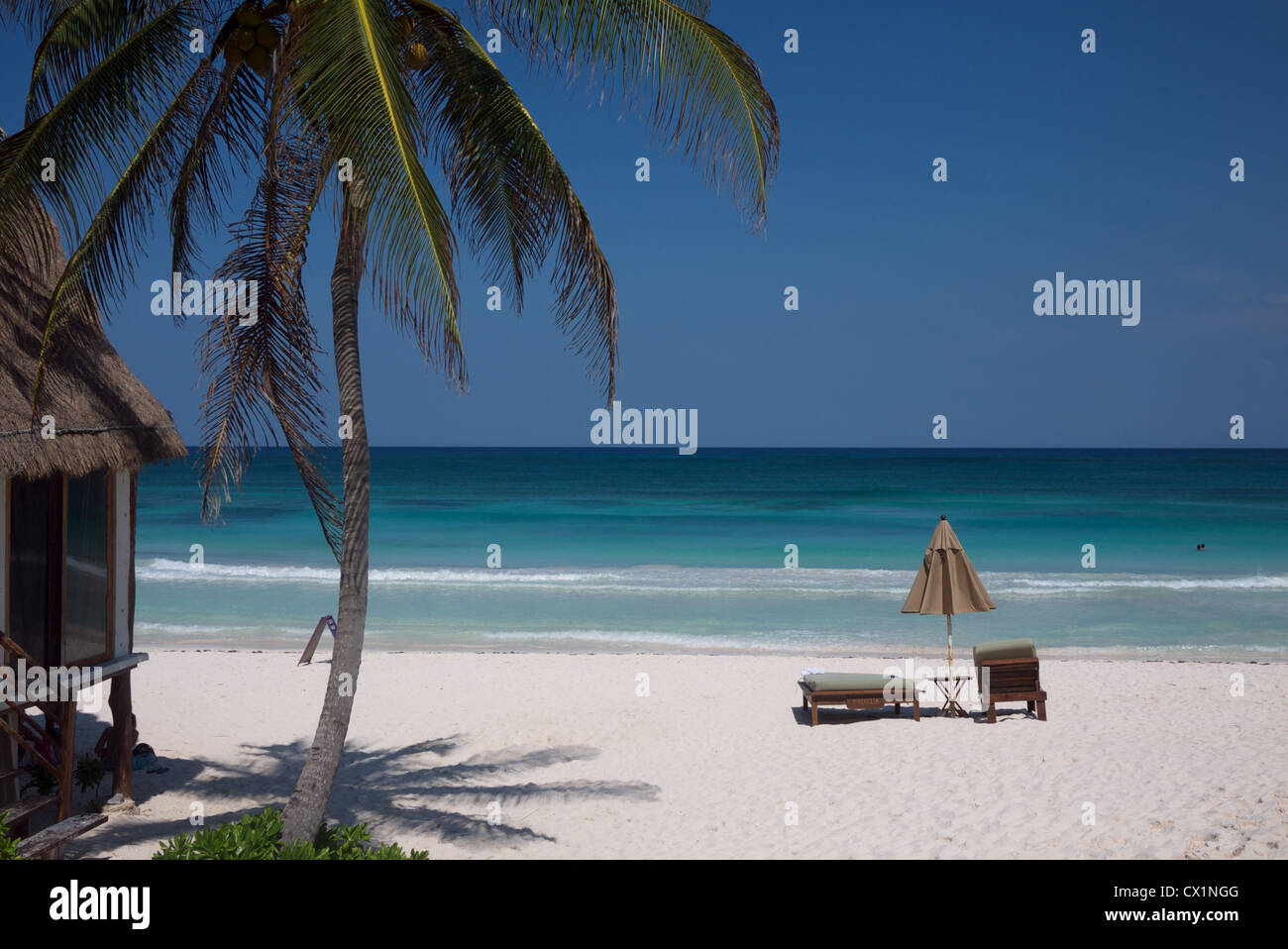 Caribbean beach in tulum mexico hi-res stock photography and images - Alamy