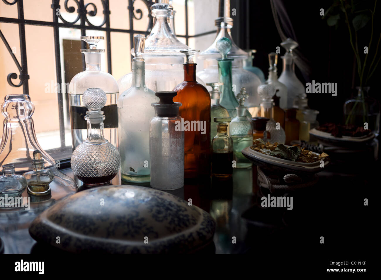 Old perfume bottles Stock Photo - Alamy