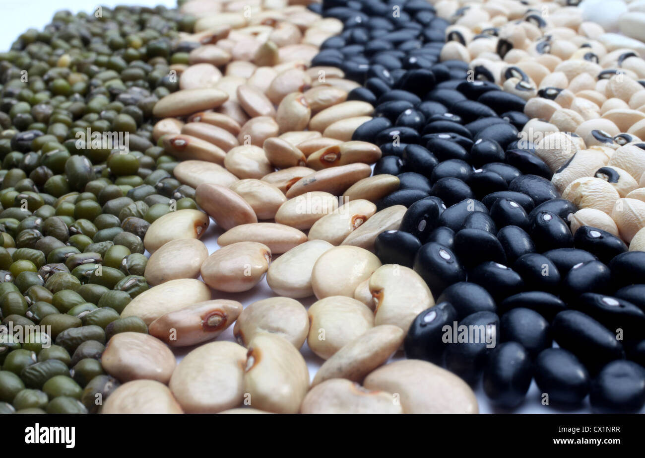 Various beans close up Stock Photo - Alamy
