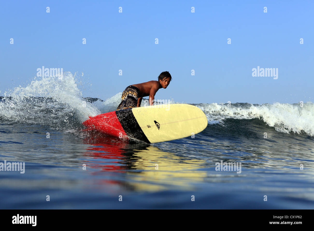 Skilled surfer on large waves hi-res stock photography and images - Alamy