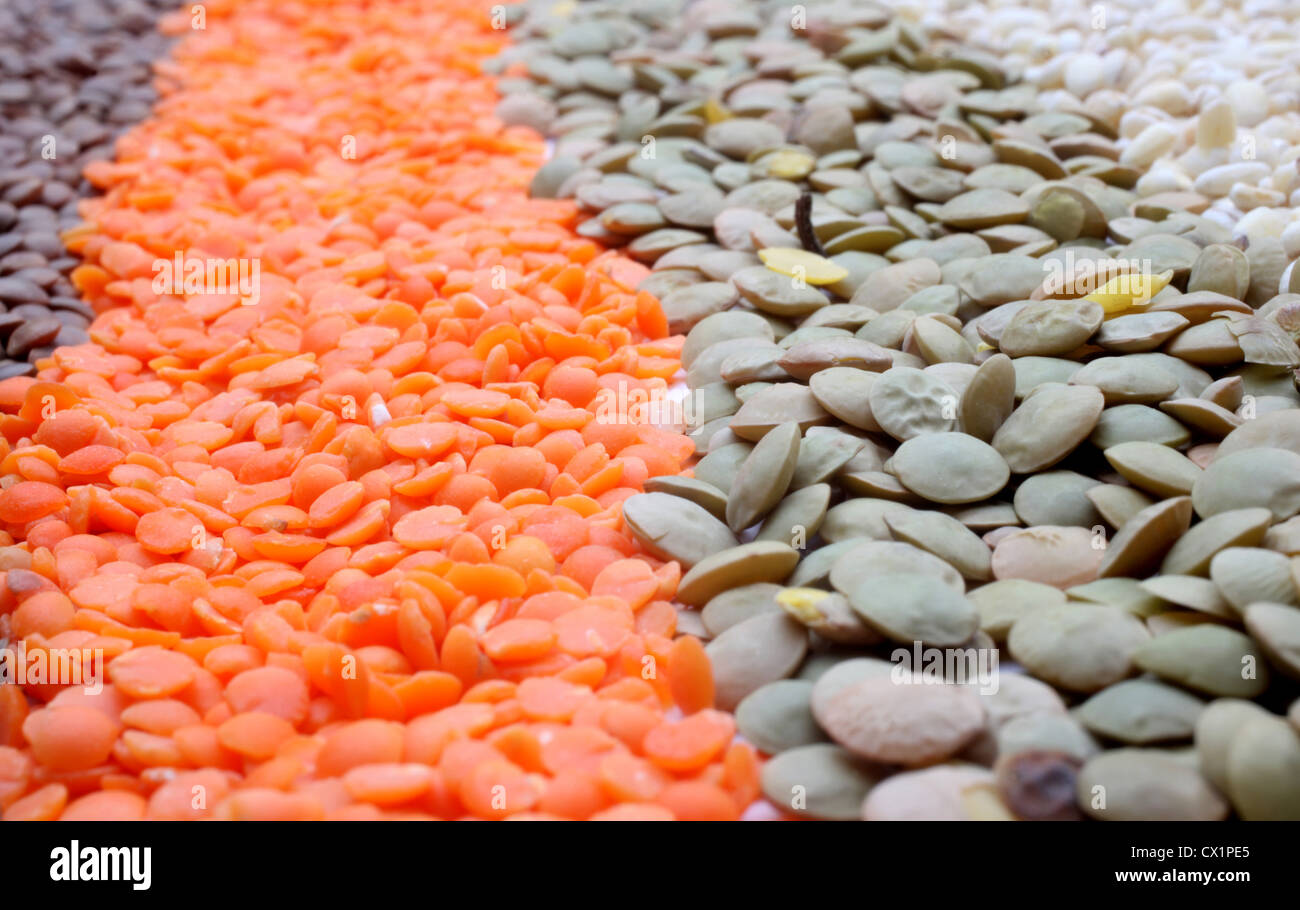 Various lentils close up Stock Photo - Alamy
