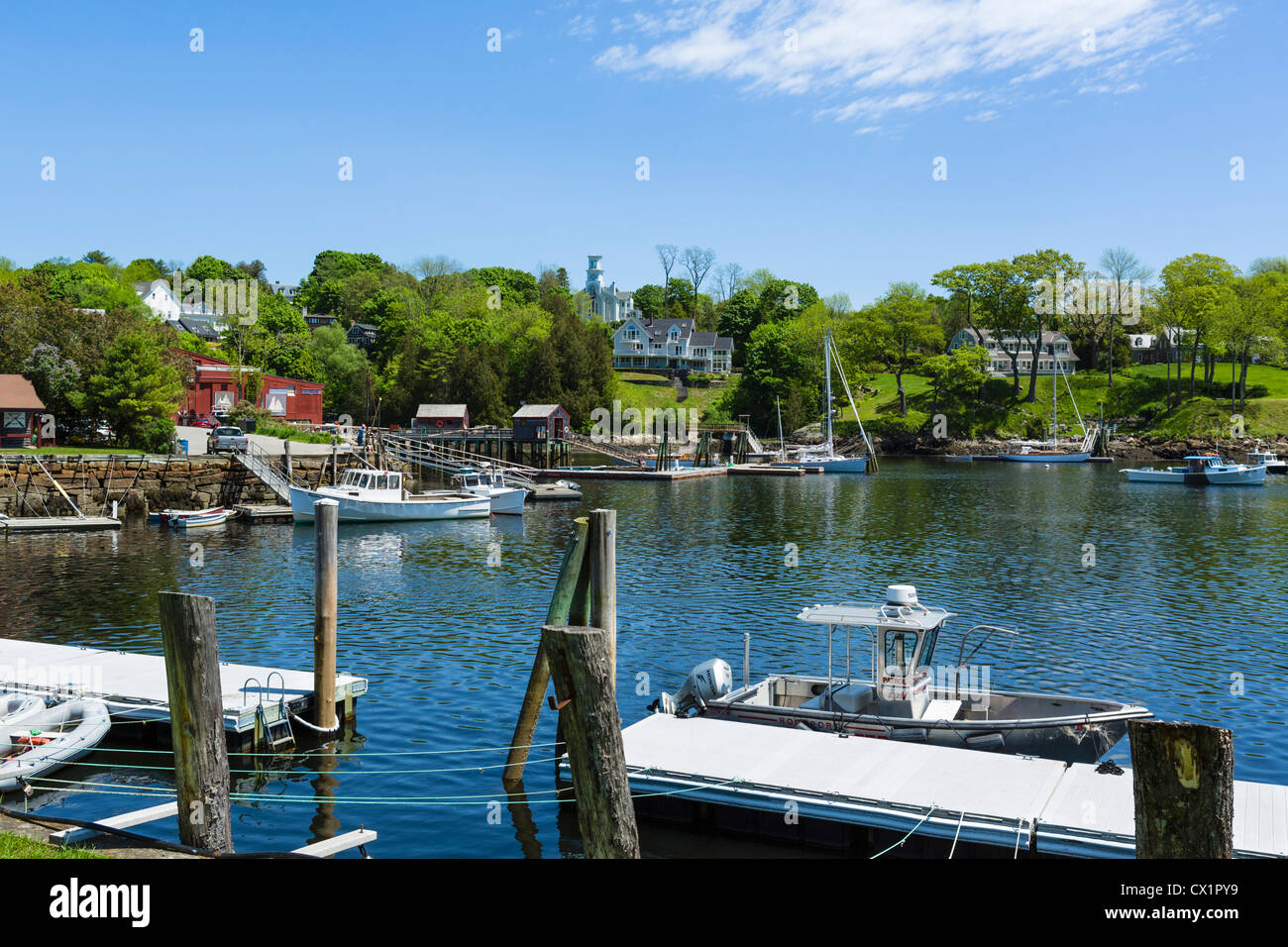 The harbour at Rockport, Knox County, Maine, USA Stock Photo - Alamy