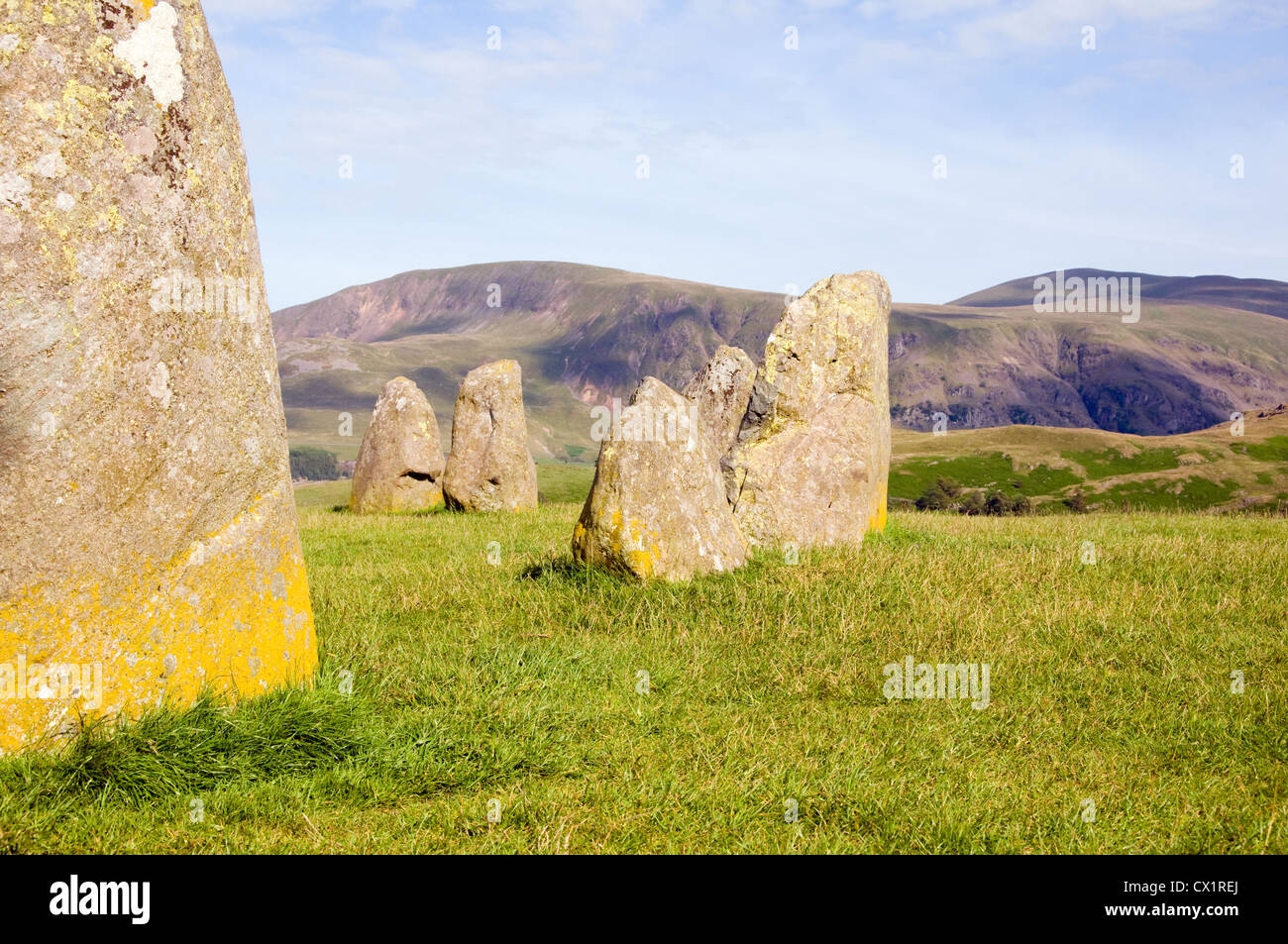 Castlerigg stone circle near Keswick, Lake District National Park Stock ...