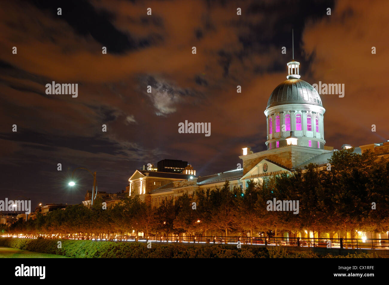 Old Montreal Bonsecours Market Building by Night Stock Photo - Alamy