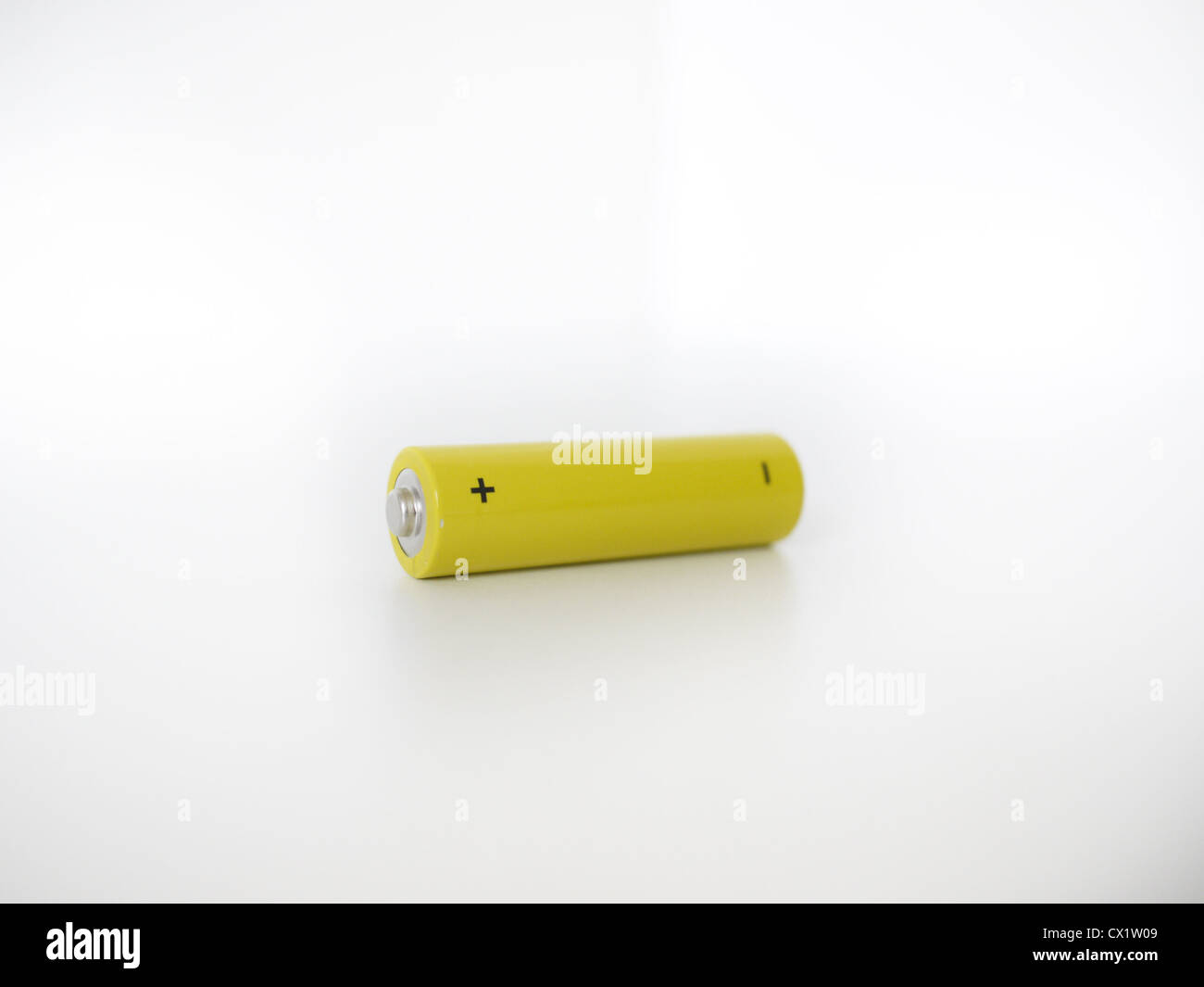one battery yellow Stock Photo - Alamy