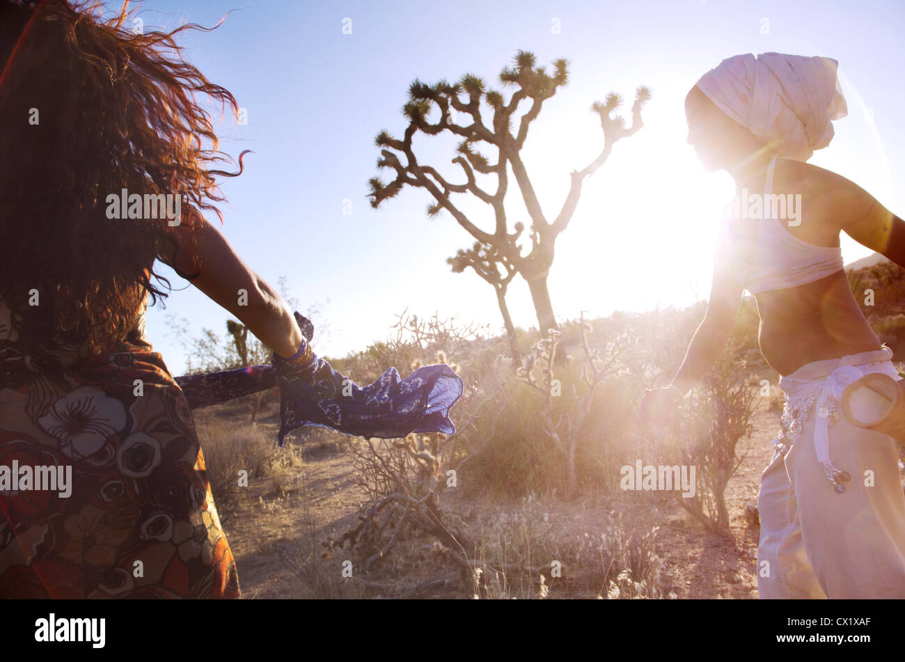 Modern contemporary goddess spiritual women in the desert Stock Photo ...