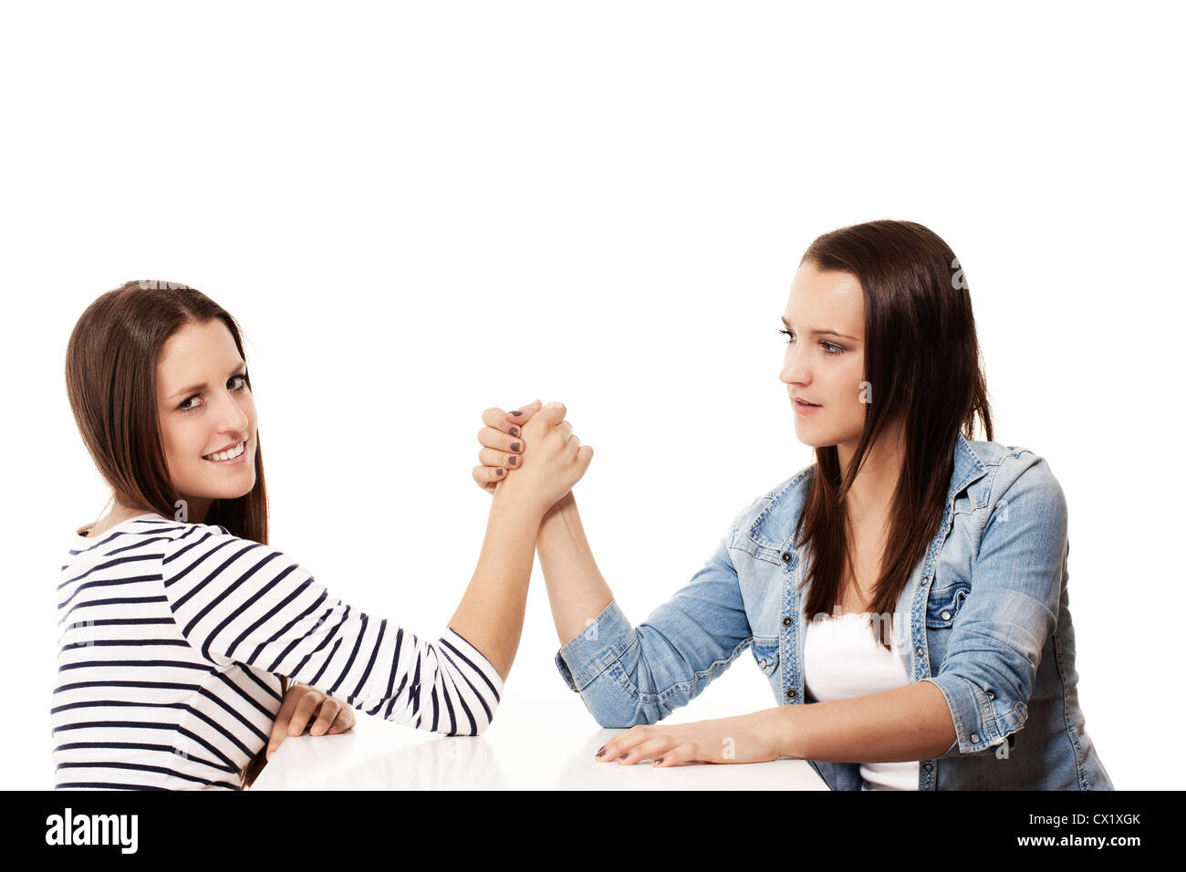 Female arm wrestling hi-res stock photography and images - Alamy